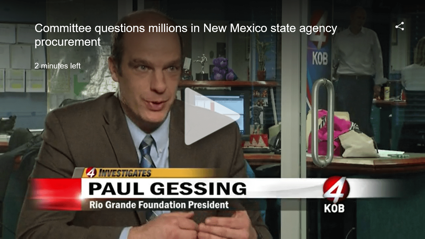 RGF appears on KOB TV to discuss procurement/budget savings - Rio ...